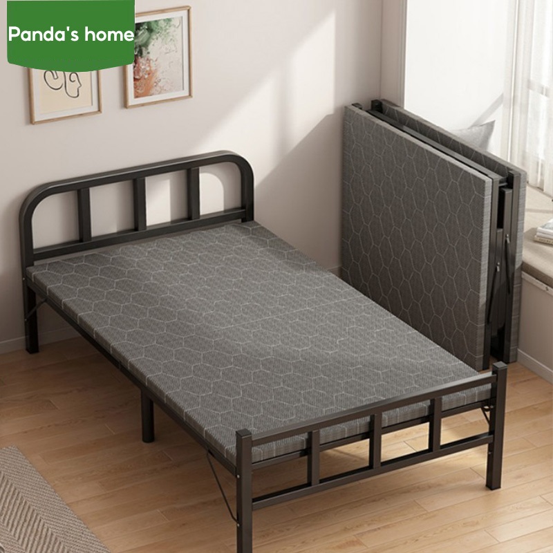 Panda's Home Metal Folding Bed Portable Foldable Bed Save Space For ...