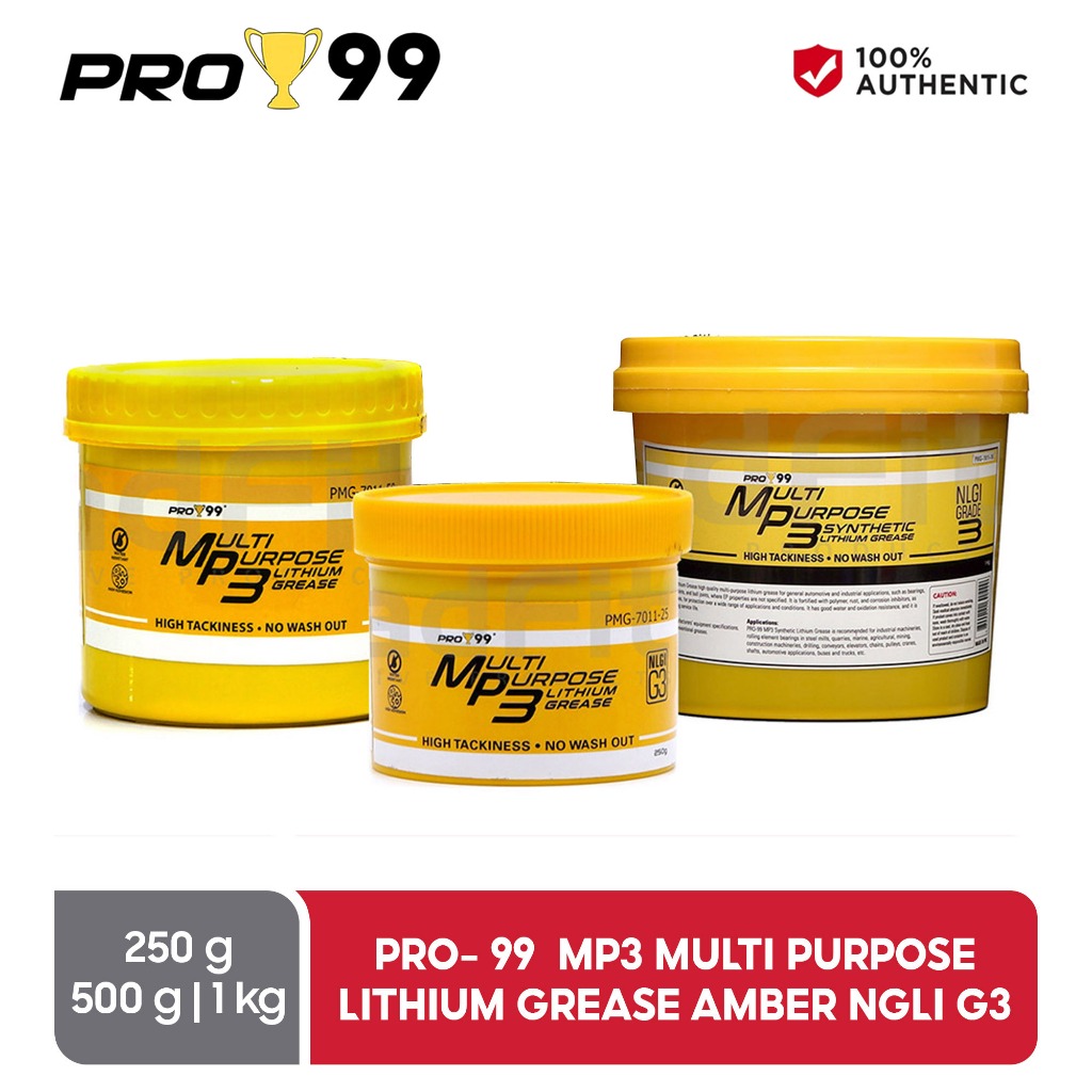 Pro-99 MP3 Multi Purpose Lithium Grease Amber NGLI G3 - ( 250g / 500g ...