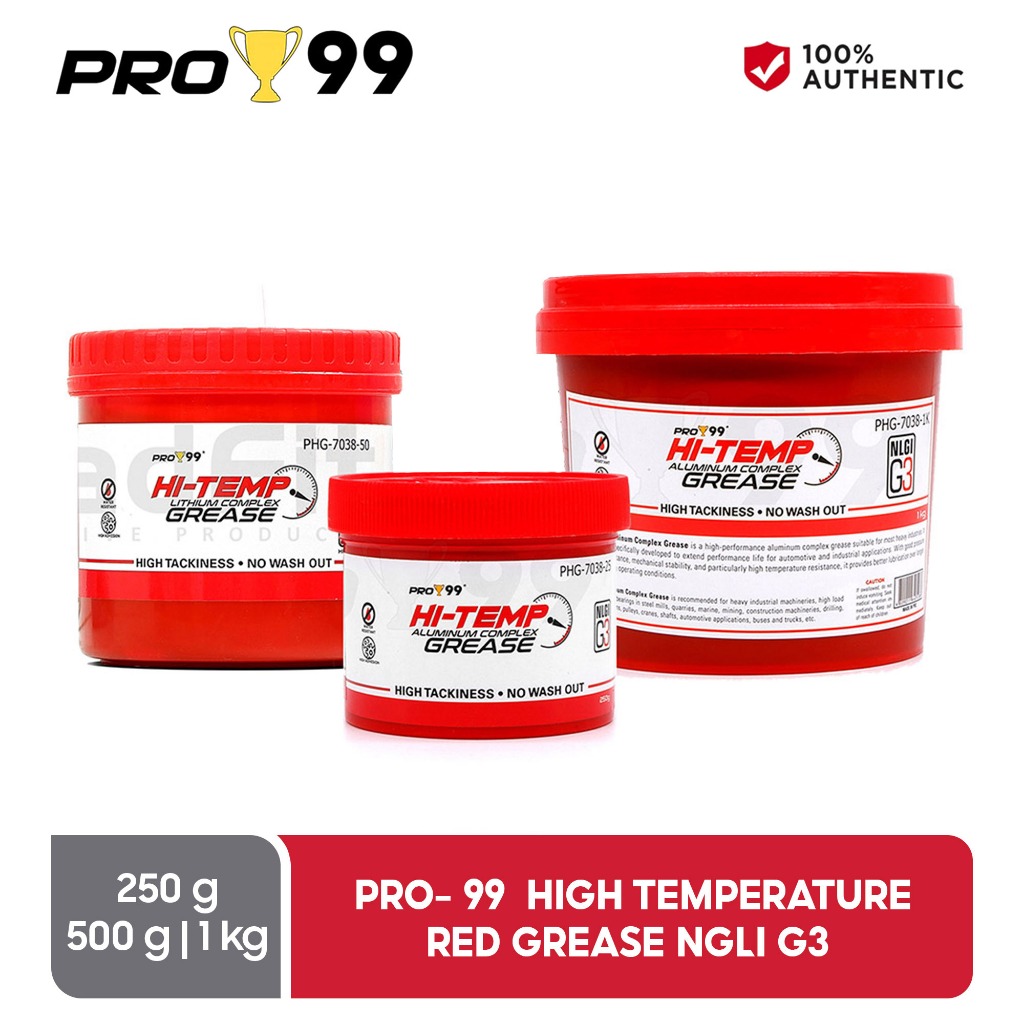Pro-99 High Temperature Red Grease NGLI G3 - ( 250g / 500g / 1kg ...