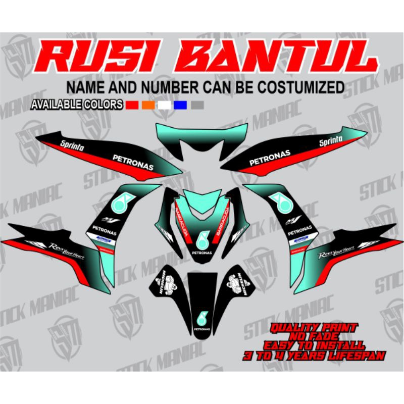 Rusi Bantul decals sticker, laminated | Shopee Philippines