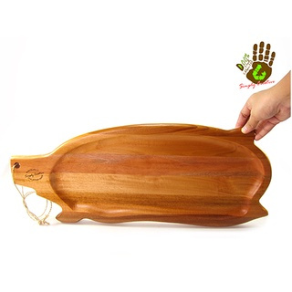 Simply Creative Wooden Lechon Tray, Belly size 22". Wooden Pig Platter ...