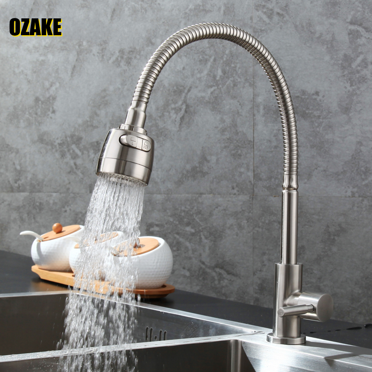 Universal single cold flexible sus304 shower kitchen faucet Faucet ...
