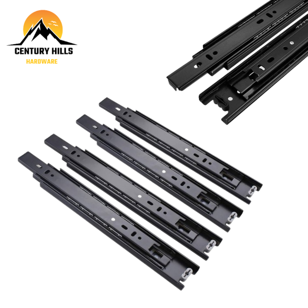 Drawer Full Extension Steel Drawer Slide Guide Ball Bearing | Shopee ...