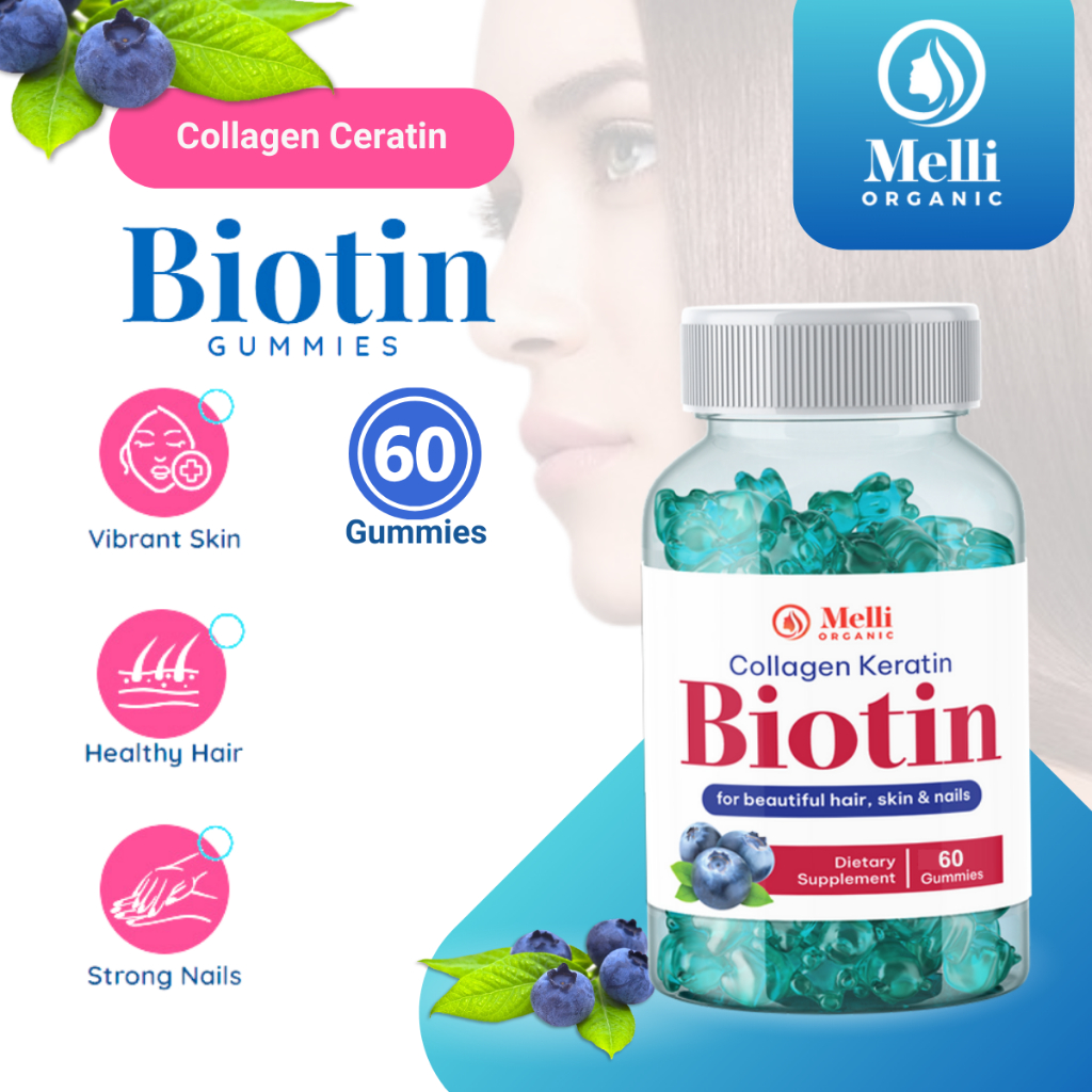 Melli Collagen Keratin Biotin Gummies 100% Original | Shopee Philippines