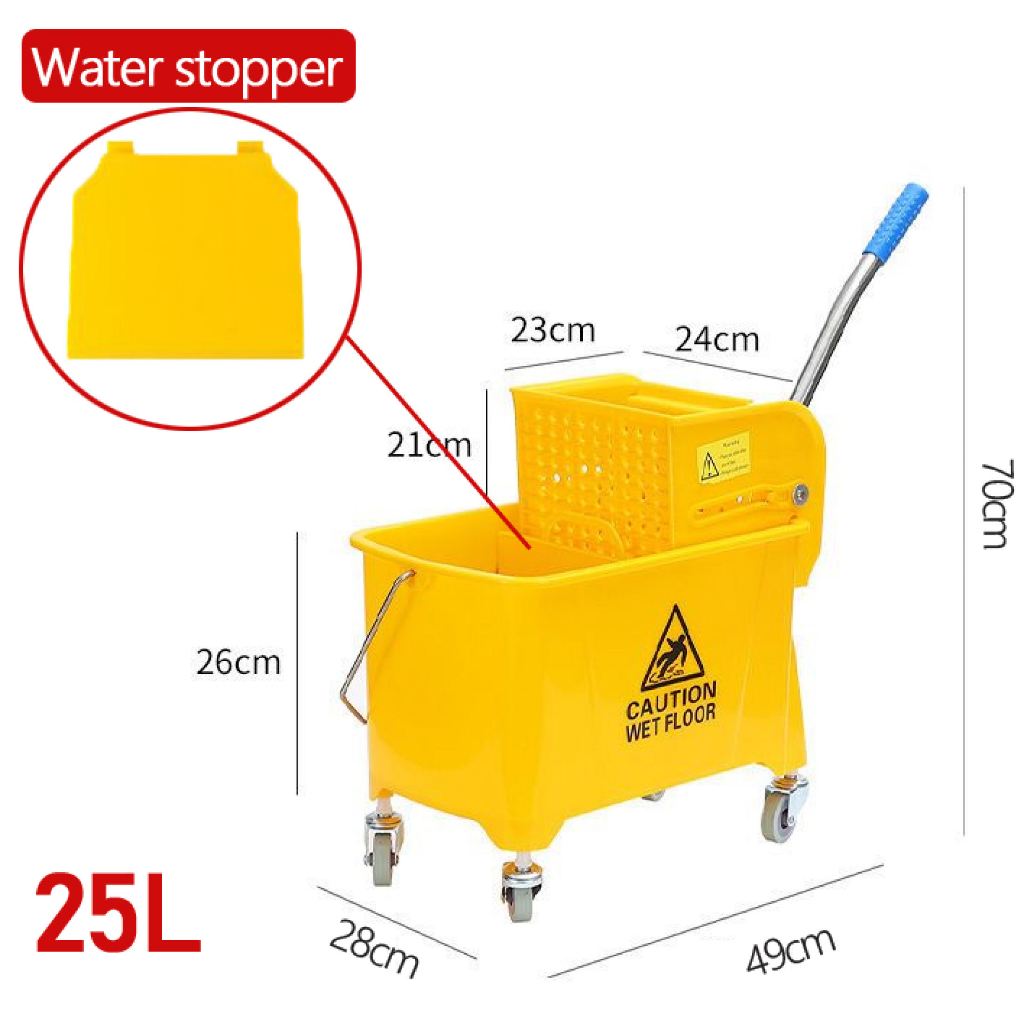 Heavy Duty Commercial Industrial Mop Bucket Squeezer 36L Side Press Wringer On Wheels cleaning ...