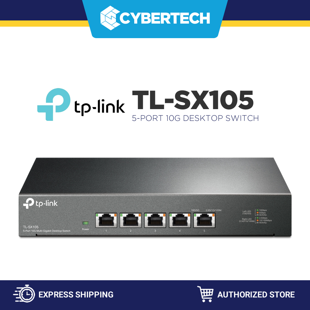Cybertech TP-Link TL-SX105 5-Port 10G Desktop Switch | Shopee Philippines