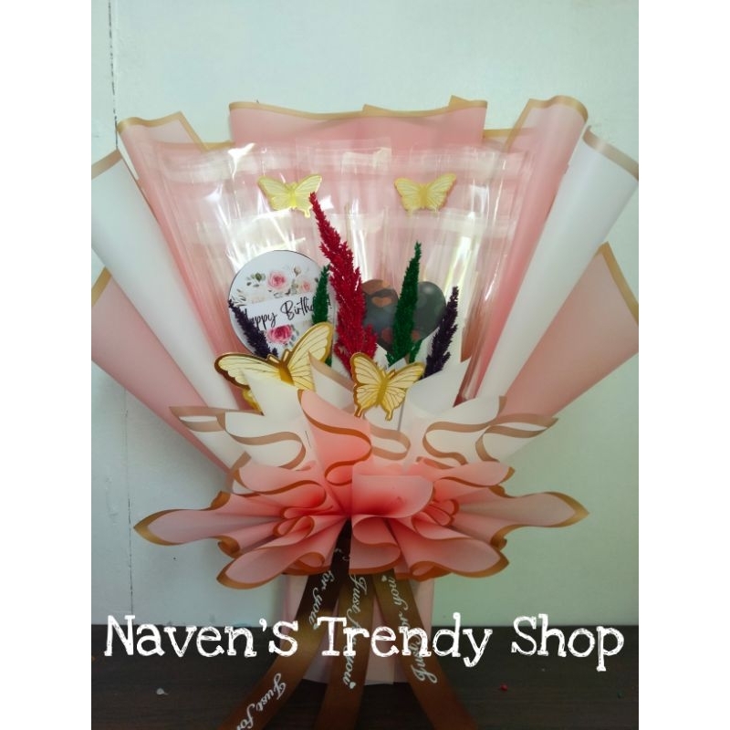 Empty bouquet for money bouquet with fairy lights | Shopee Philippines