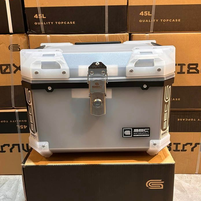 SEC 45L HEXALITE MUJI TOPBOX W/ BACKREST AND LEATHER INNER LINING ...