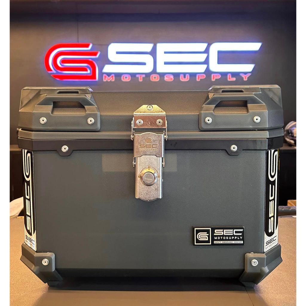 SEC 45L HEXALITE MUJI TOPBOX W/ BACKREST AND LEATHER INNER LINING ...