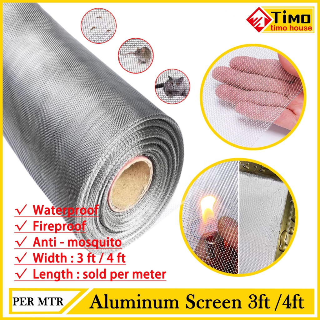 (per meter) Aluminum Screen 3ft 4ft Screen Fine Wire Mesh Mosquito ...