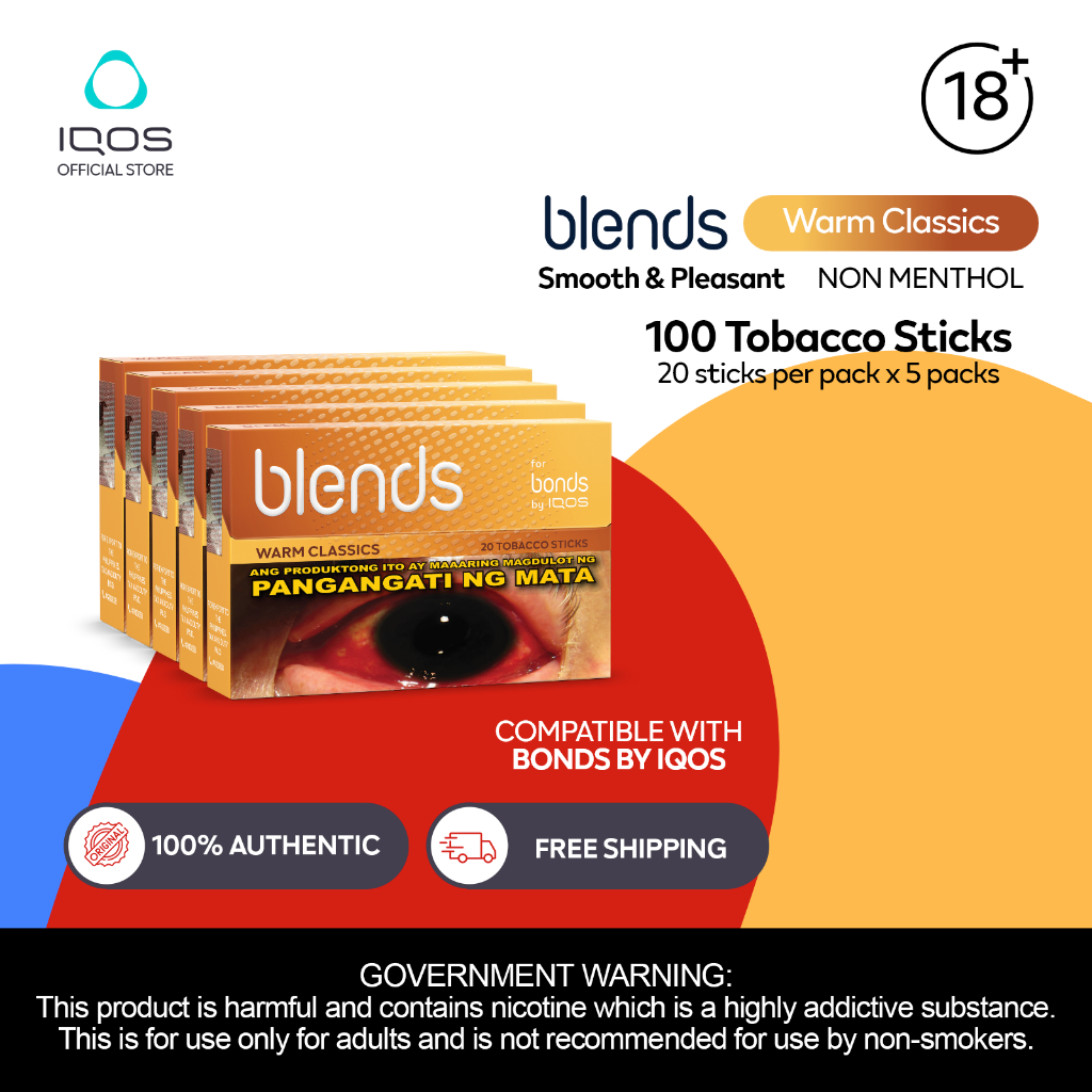 IQOS Blends 5-Pack Heated Tobacco Sticks (Smoke-Free Alternative Like E ...