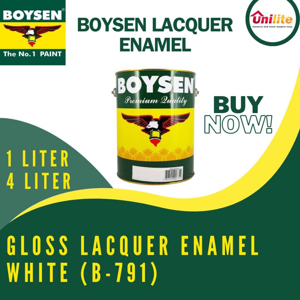BOYSEN GLOSS LACQUER ENAMEL WHITE | Shopee Philippines