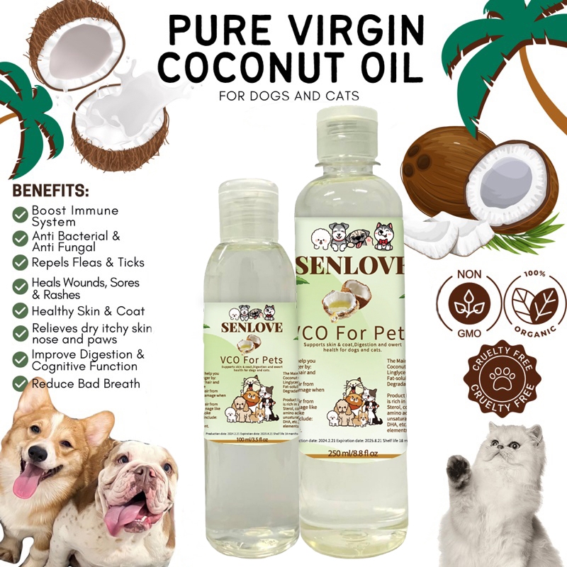 VCO Virgin Coconut Oil For Dog Pet Cat Virgin Coconut Oil Food ...