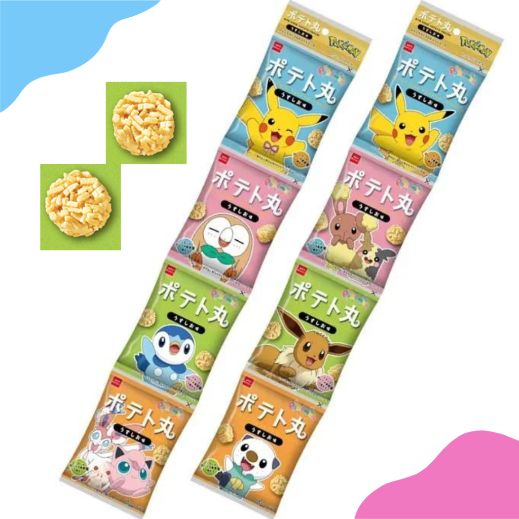 Potato round. Light-Shio flavor. 4 rings. Snack. Pokemon. 2 sets.Direct ...
