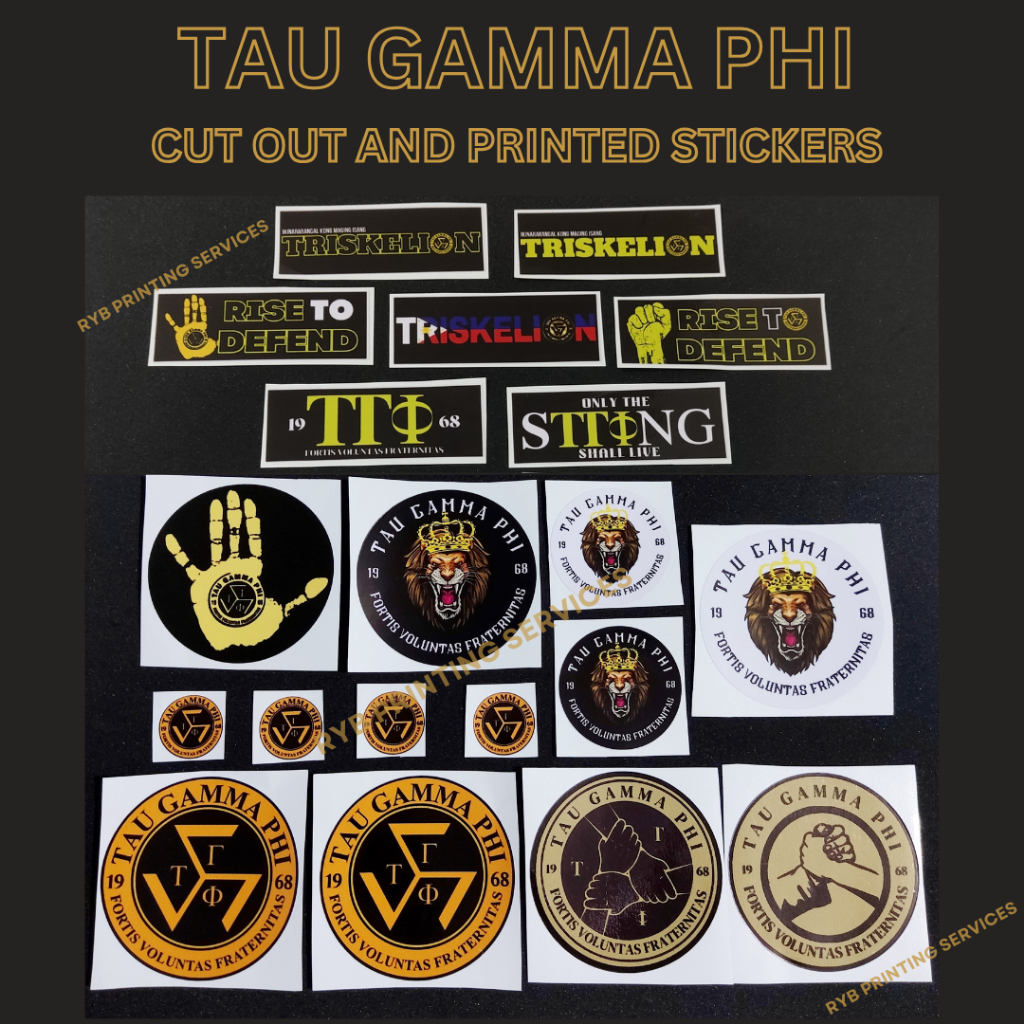 Tau Gamma Phi Sticker TGP decals TRISKELION | Shopee Philippines