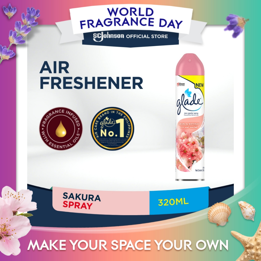 Glade Air Freshener - Sakura & Waterlily 320ml | Shopee Philippines