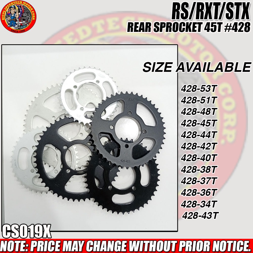 RS/RXT/STX/CRYPTON REAR SPROCKET (CS019X) | Shopee Philippines