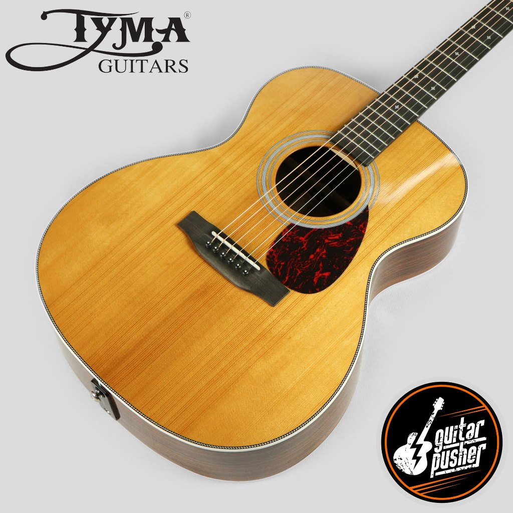 Tyma TF-12E Solid Sitka Spruce Top Indian Rosewood OM Acoustic-Electric ...