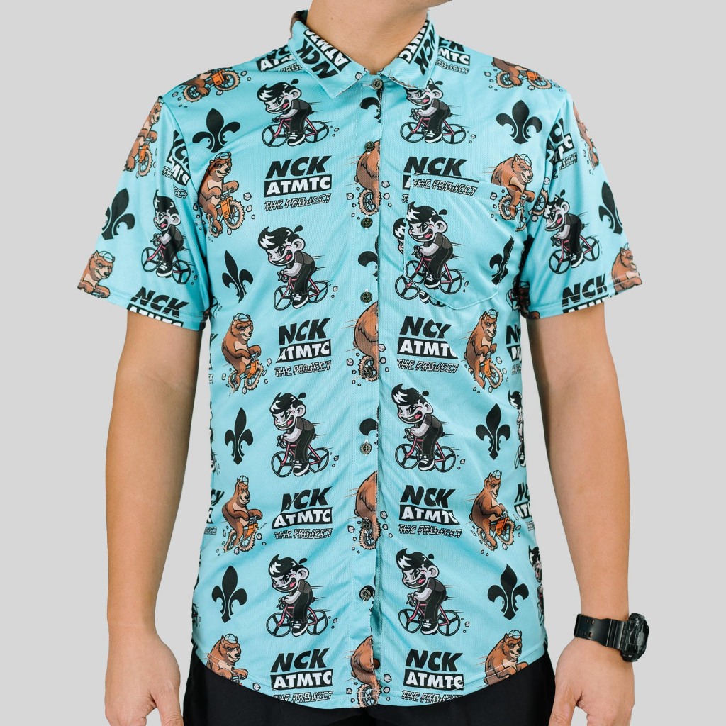 Nick Automatic x The Project "GRAVEL GRINDER" Blue Dri-fit Polo ...