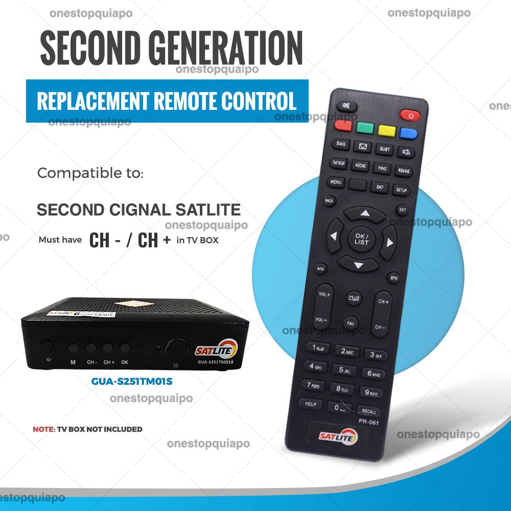 OSQ Replacement Cignal Remote Control for Cignal HD TV Box Satlite TV ...