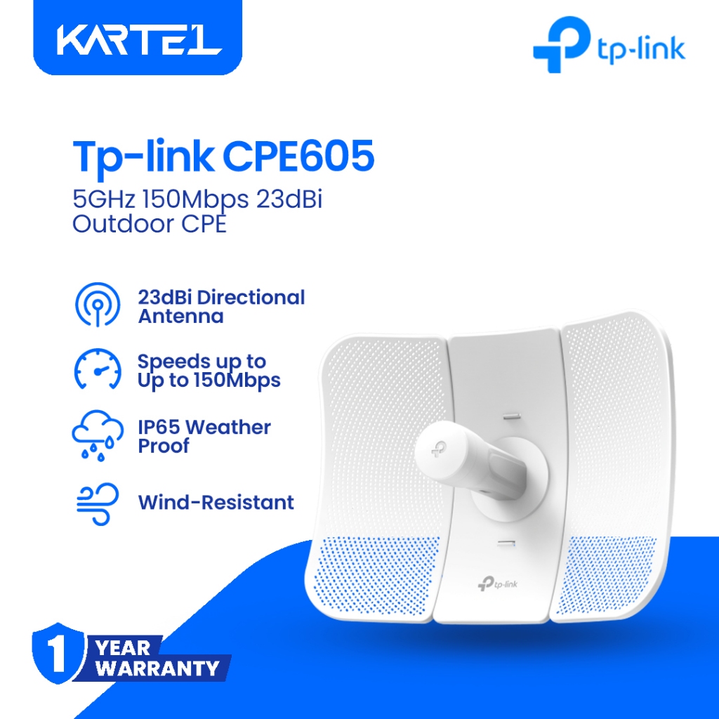 TP-Link CPE605 5GHz 150Mbps 23dBi Outdoor CPE | TP LINK KARTEL | Shopee ...