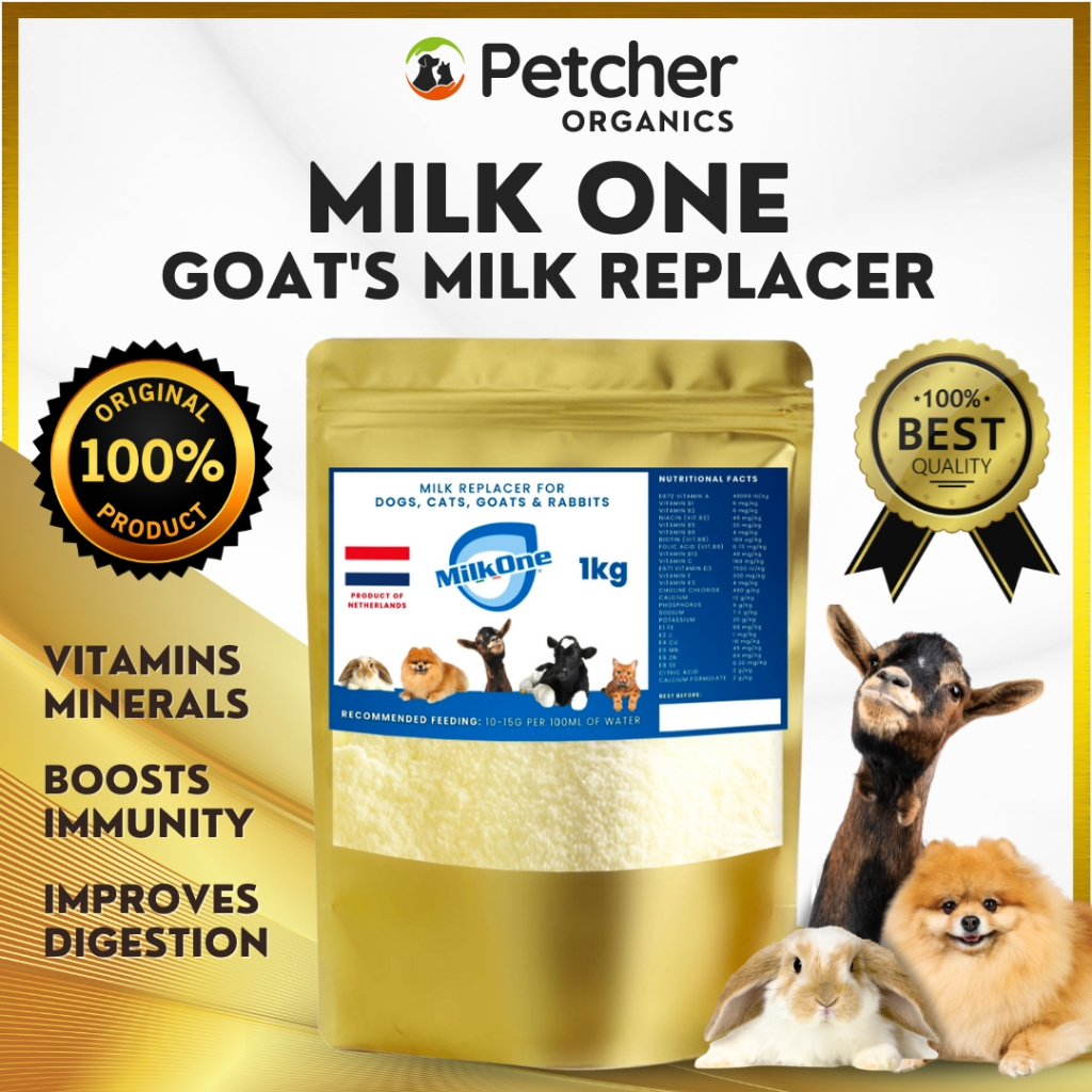 Milk One Goat's Milk Replacer Powder 1kg In Large Pouch For Cats, Dog ...