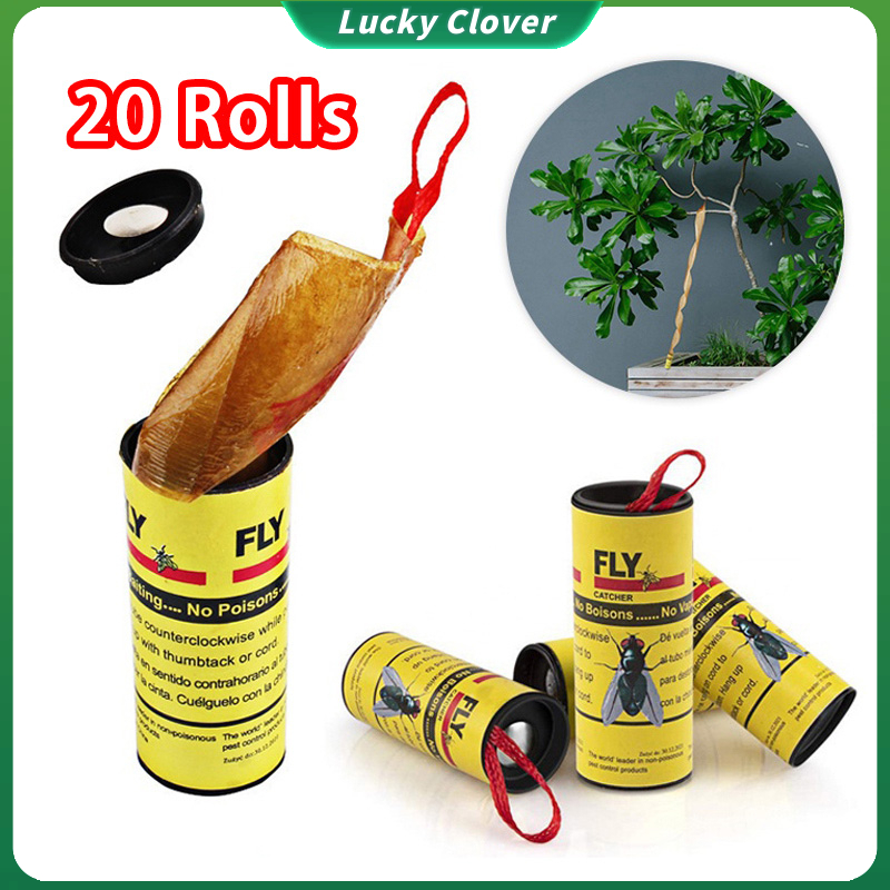 20 Rolls Fly Trap Paper Catching Flies Glue Paper Catcher Fruit Fly ...