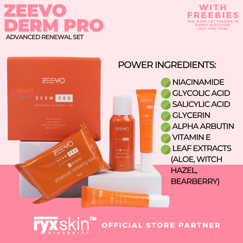 Zeevo Derm Pro Advance Renewal Set | Shopee Philippines