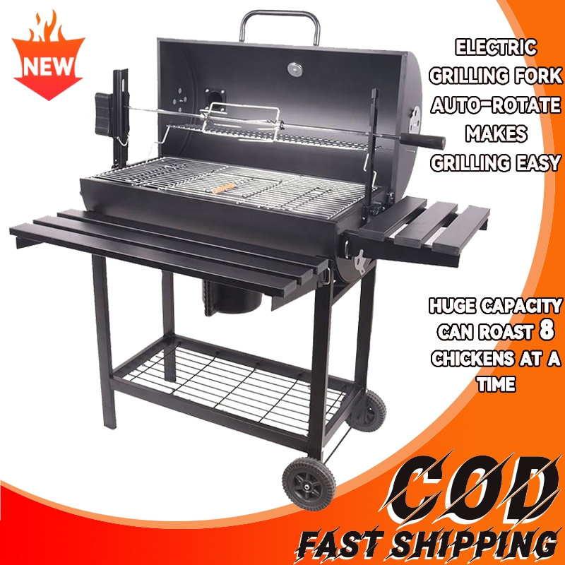 Smoker Grill Outdoor BBQ Grill 5-15 Persons Camping Charcoal Barbecue ...