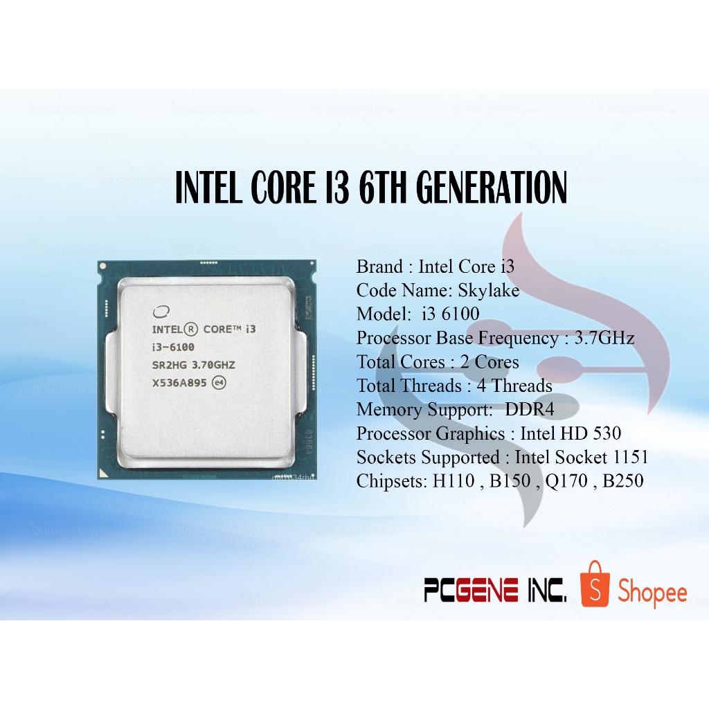 Desktop Processor Intel 6th Generation Core i3 i5 | Shopee Philippines