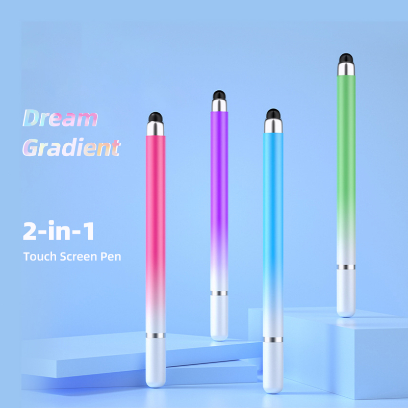 2in1 Stylus Pen Gradient Color Dual Head Touch Pen Mobile Tablet ...