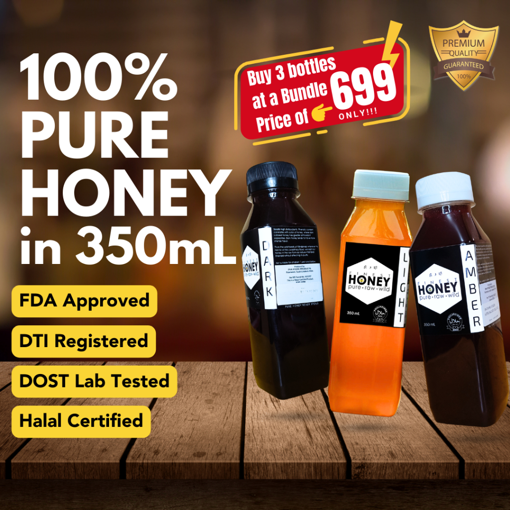 PREMIUM Pure Honey Raw & Wild 350mL (fresh from Mindanao) | Shopee ...