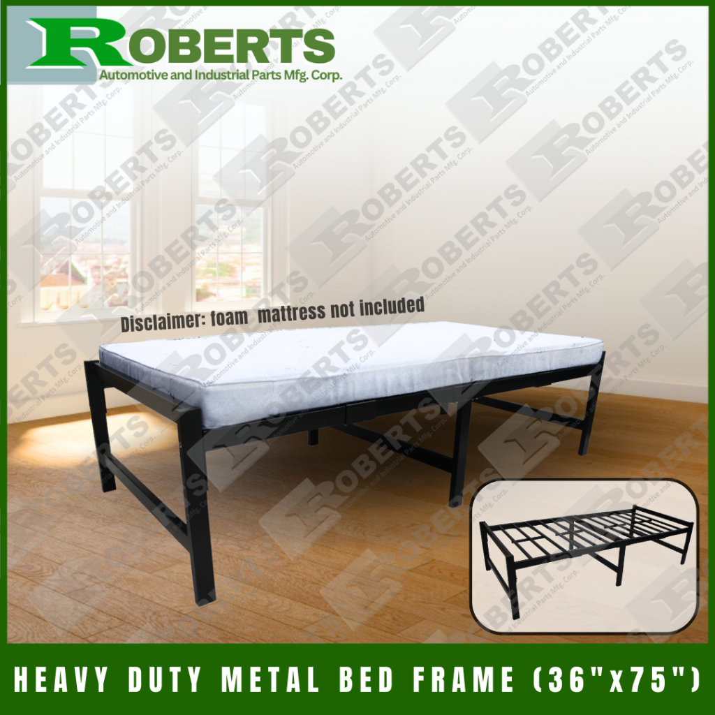 ROBERTS METAL BED FRAME SINGLE SIZE 36" x 75" HEAVY DUTY BED FRAME ...