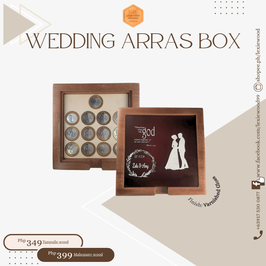 Personalized Wedding Arras Arraeh Boxes Blank Solid Wood for Wedding ...