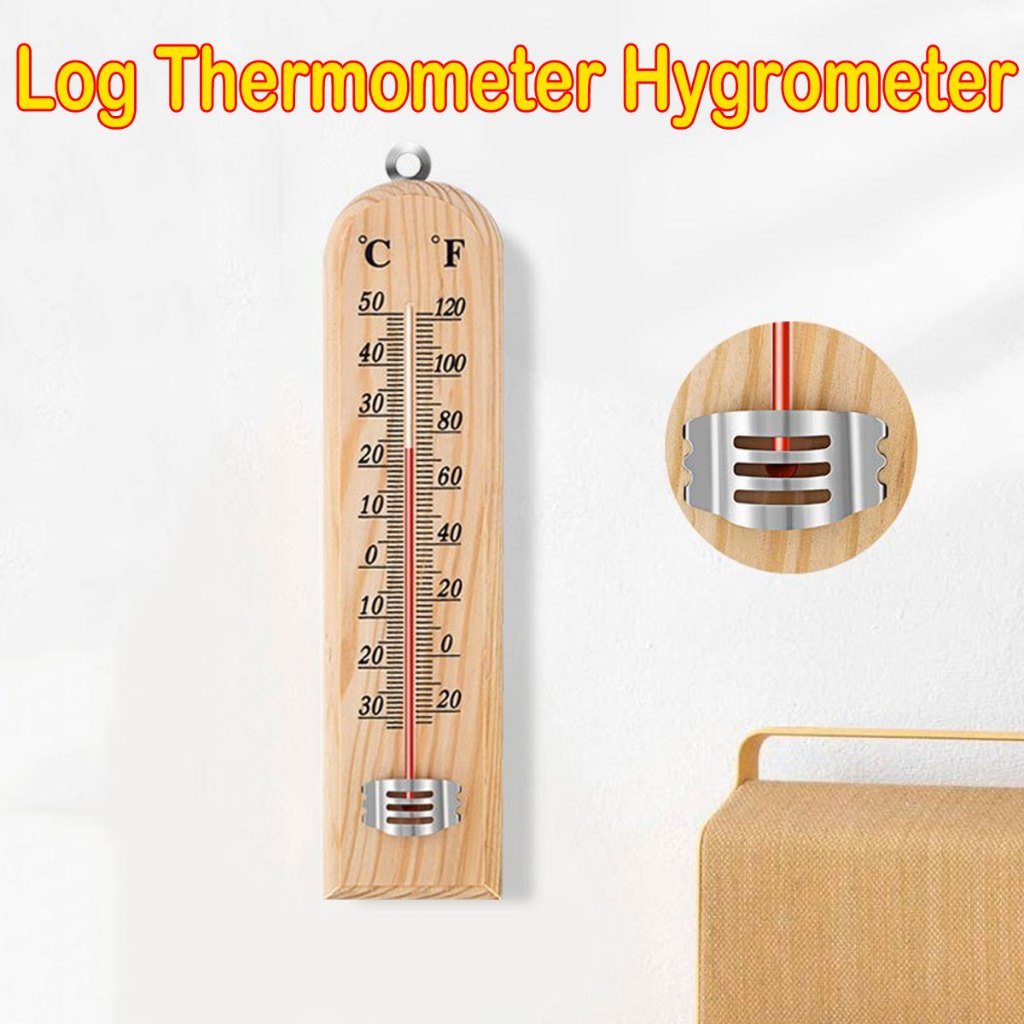 1/2/5Pcs Wall-mounted Outdoor Wood Thermometer Hygrometer for egg ...