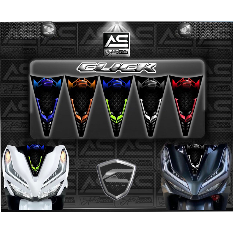 HONDA CLICK V2 FRONT PANEL DECALS STICKER PRINTED LAMINATED | Shopee ...