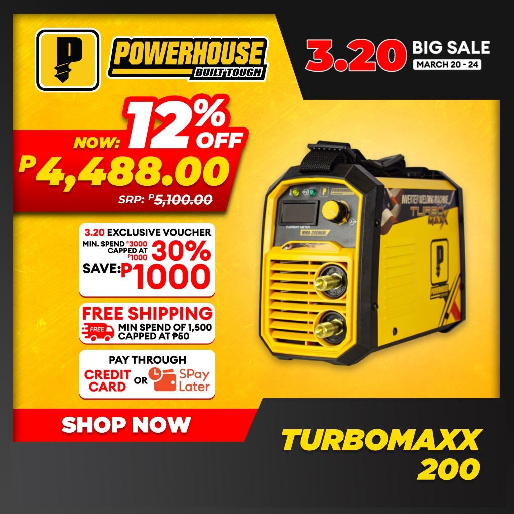POWERHOUSE Turbomaxx 200A Mini, 250A, 300A Inverter Welding Machine ...