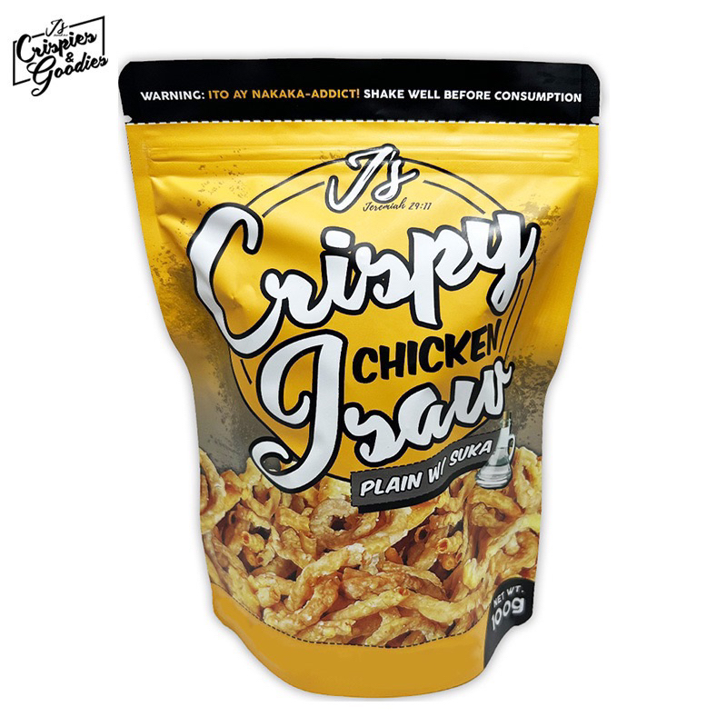 J's Crispy Chicken Isaw - Plain w/ Suka Flavor 100g | Shopee Philippines