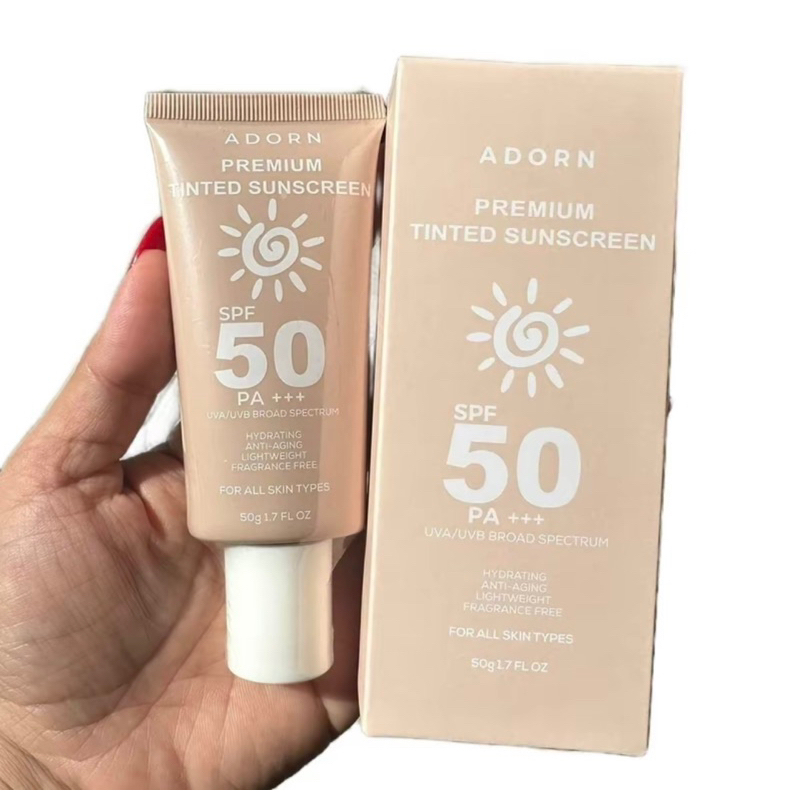 Adorn Tinted Sunscreen Spf50 50ml | Shopee Philippines