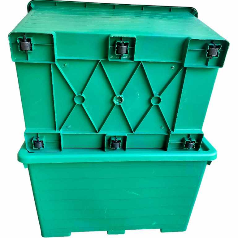 STORAGE BOX 120 liters GREEN COLOR BIG SIZE HEAVY DUTY WITH WHEELS ...