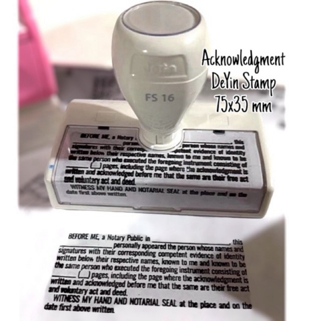Acknowledgment Stamp for Lawyers | Shopee Philippines
