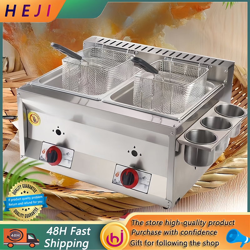 Multi-function deep fryer 304 stainless steel kitchen deep fryer gas ...
