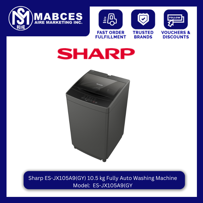 Sharp ES-JX105A9(GY) 10.5 kg Fully Auto Washing Machine | Shopee ...