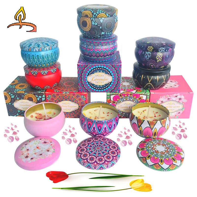 soy Scented Candle Home Fragrance Souvenir lithrow diwa candles flower ...