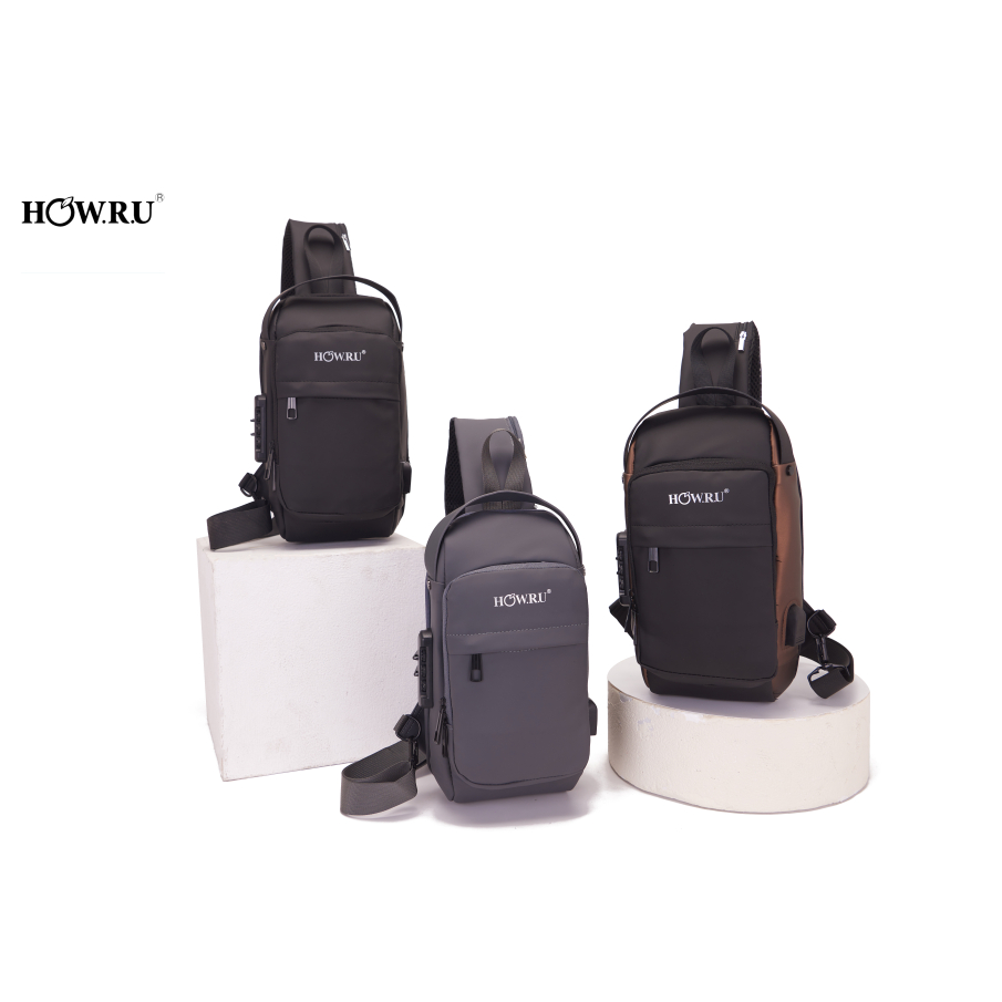 HOWRU Men bags Men's motorcycle bag shoulder bag trend new simple ...