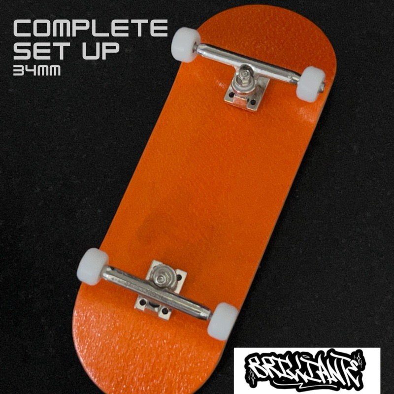 Brilliante Fingerboard 34mm Complete Set ORANGE | Shopee Philippines