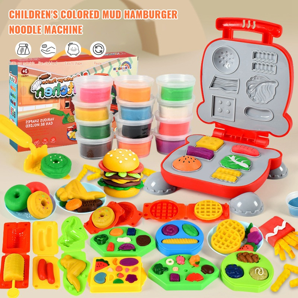 [READY STOCK]3D Color Clay Toy Dough Set Ice cream Double Twister ...