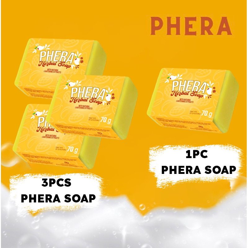 PHERA Herbal Soap with Natural Lightening Extracts 70g | Shopee Philippines