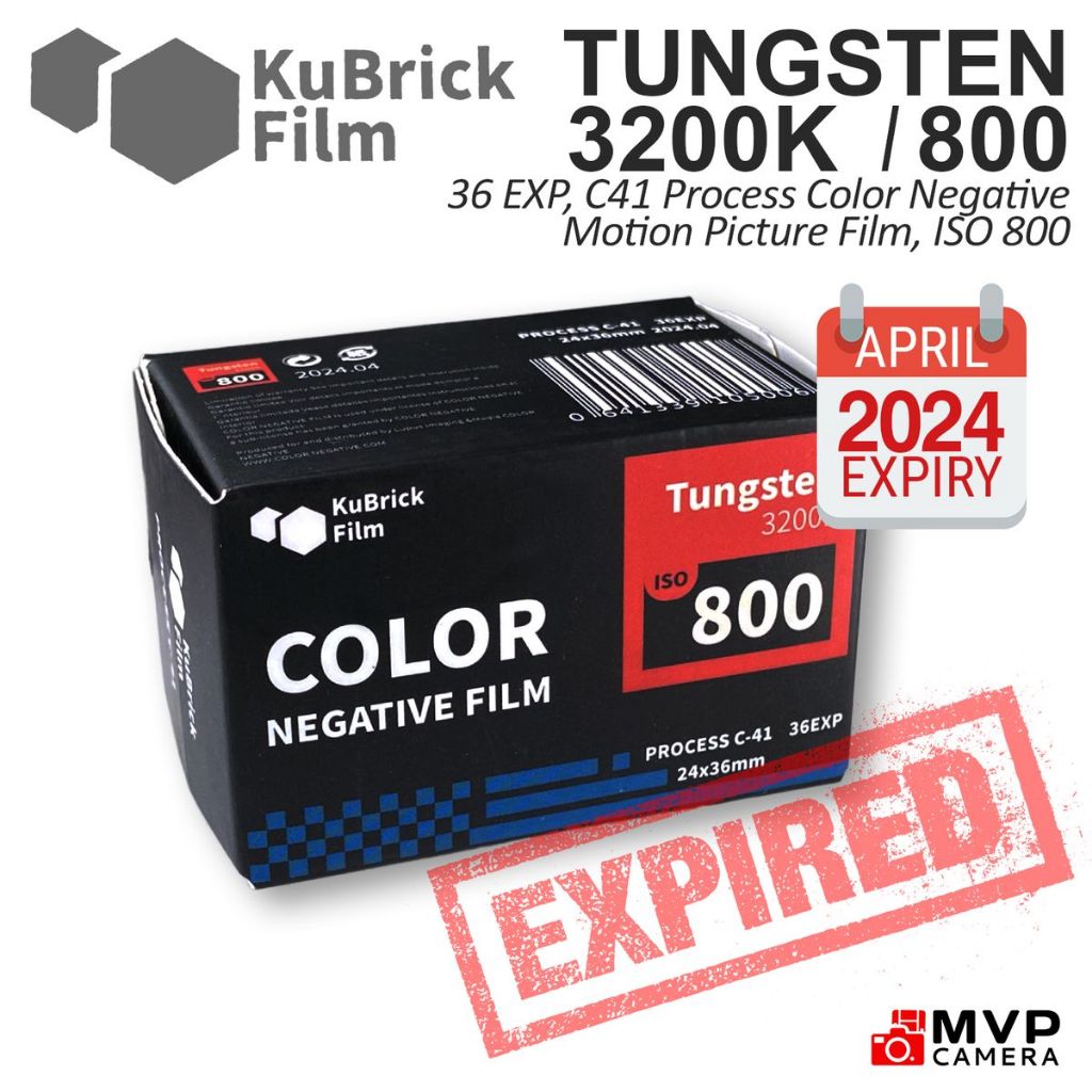 KuBrick ISO 800 3200K Cine Color Motion Picture Expired Negative Film ...