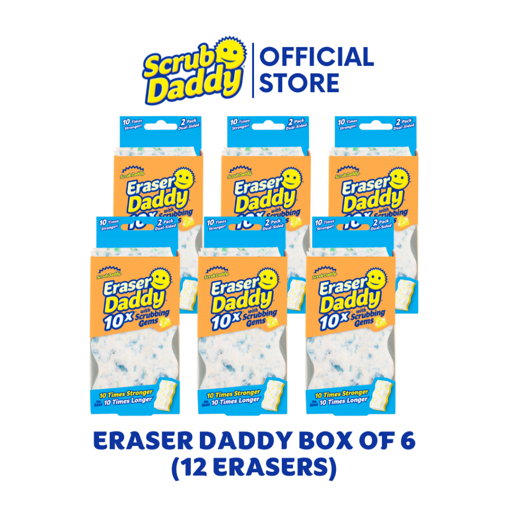 Eraser Daddy Dual-Sided Scrubber + Eraser Box of 6 | Shopee Philippines